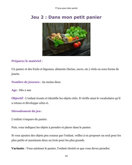 77 jeux pour bien parler et préparer la lecture