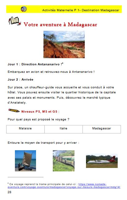 Kit complet Madagascar Maternelle