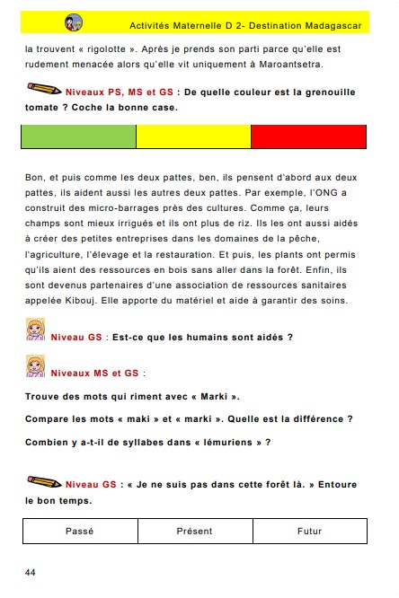 Kit complet Madagascar Maternelle