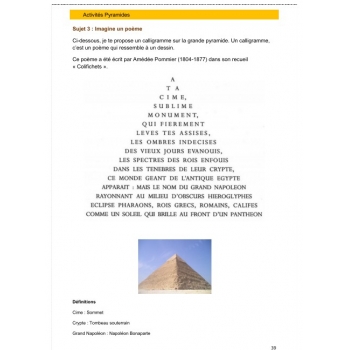 Kit sur les PYRAMIDES- CM1 à 6e